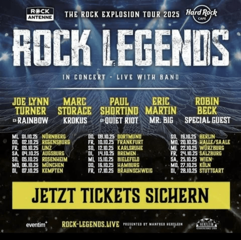 ROCK LEGENDS Tour » Hard Rock Café « – Bel7 Infos