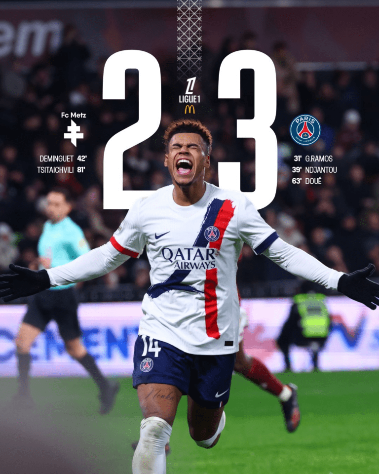 METZ 2 PSG 3 le 13 Décembre 2025 – Bel7 Infos